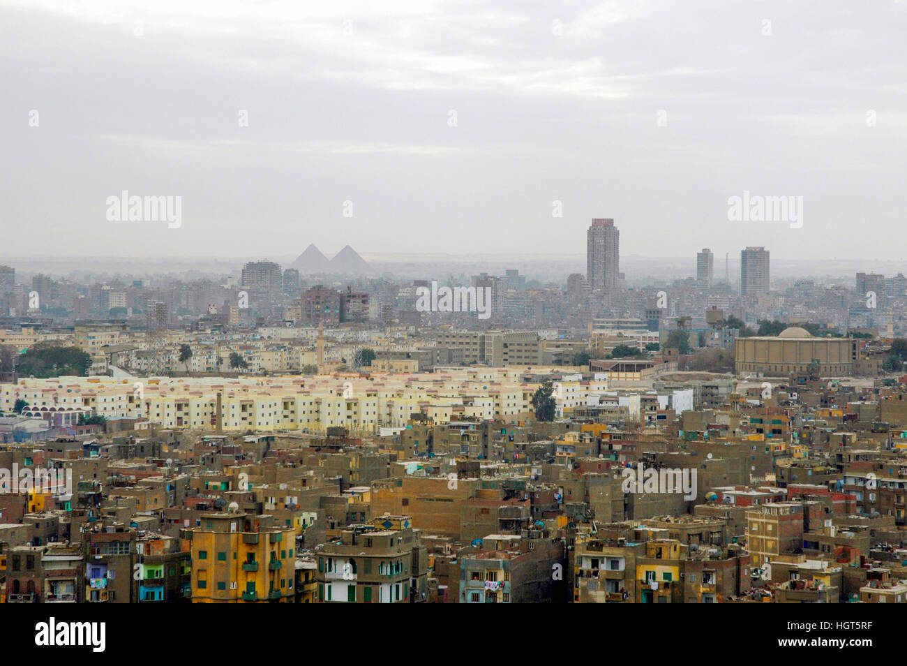 Cairo view of Pyramids from Grand Mosque Stock Photo - Alamy