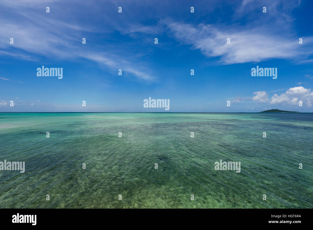 Seascape near the Ikema Bridge of Miyako Island in Okinawa, Japan Stock ...