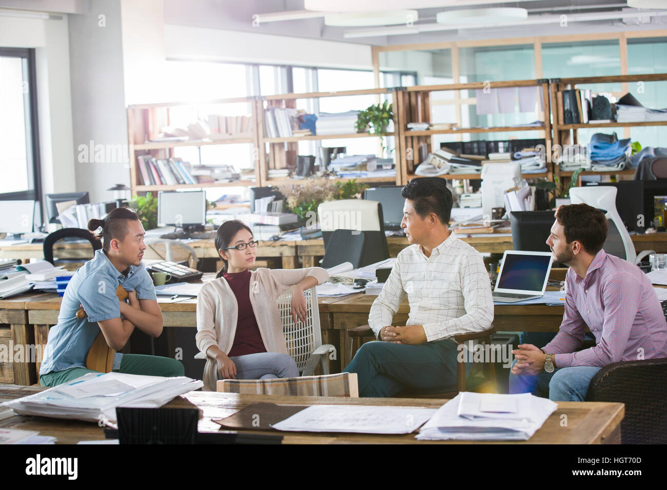 Architects talking in the office Stock Photo - Alamy