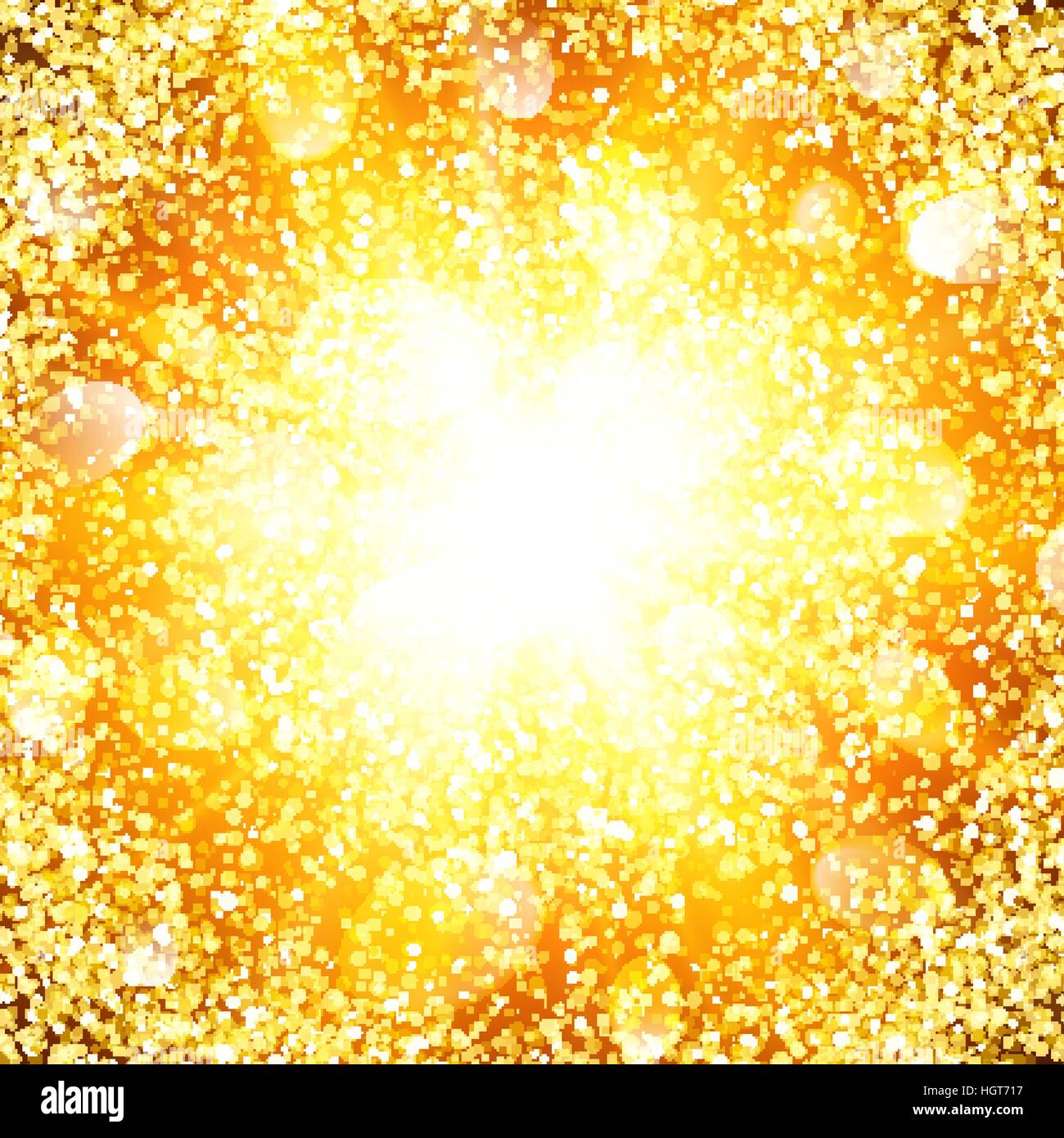 Abstract golden explosion with gold glittering elements. Burst of ...