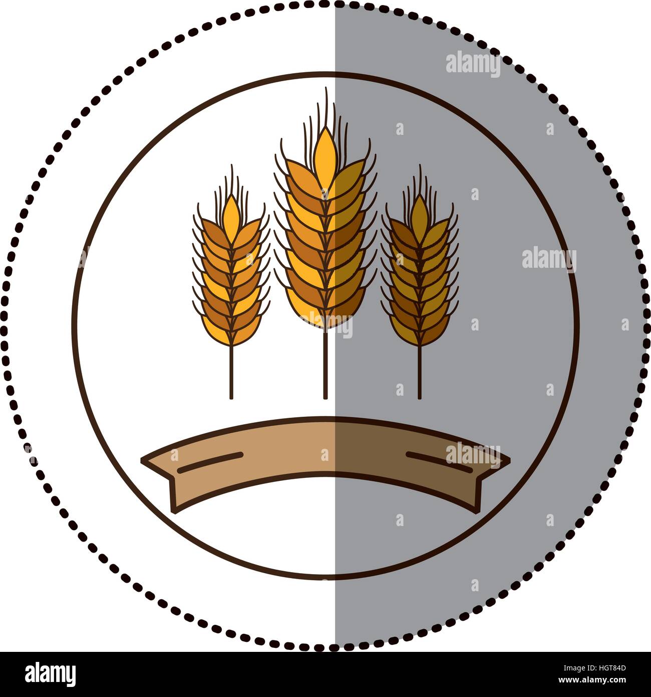 Wheat ear icon. Food grain agriculture and natural theme. Isolated ...
