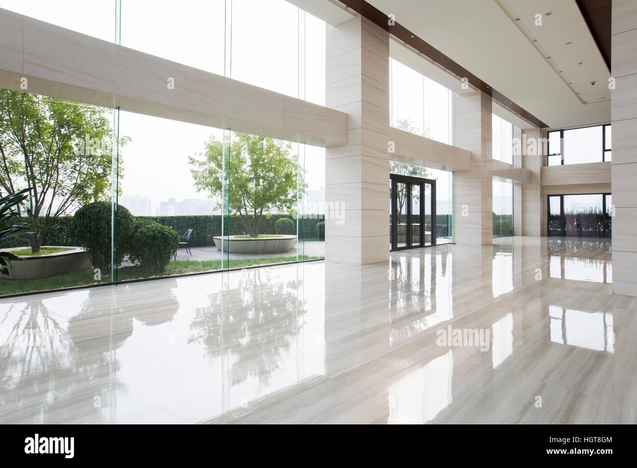 Modern office building hallway Stock Photo - Alamy