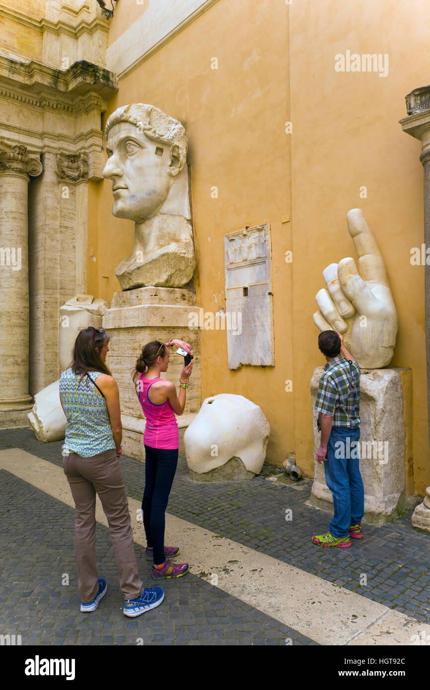 sculpture of emperor Constantine in Rome Stock Photo - Alamy