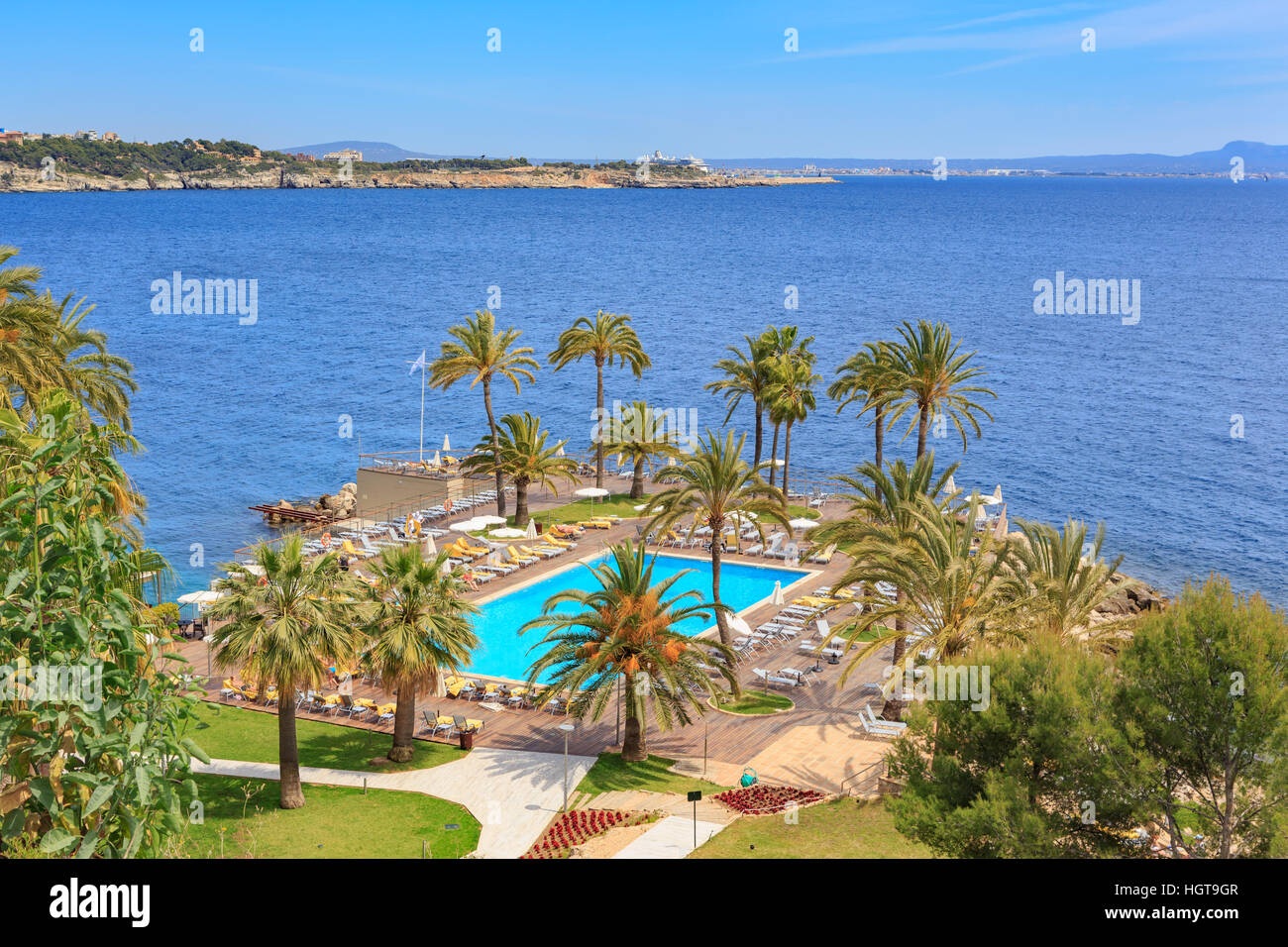 The coast of Mallorca Island, the Balearic Islands in the Mediterranean ...