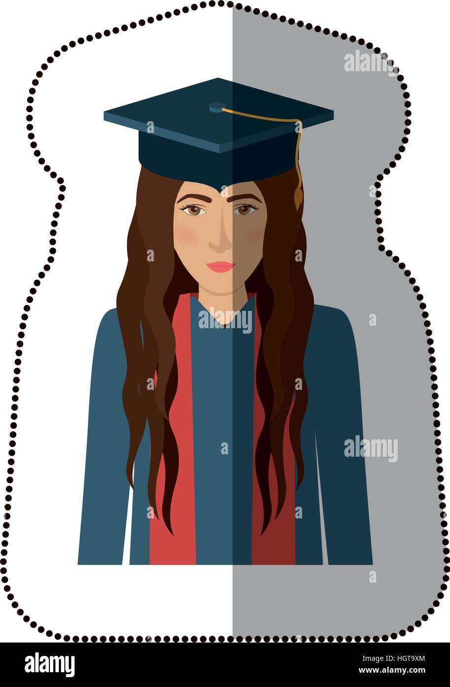 Isolated girl with graduation cap design Stock Vector Image & Art - Alamy