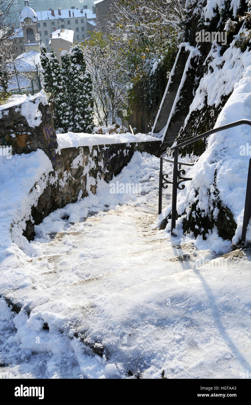Lyon city in winter hi-res stock photography and images - Alamy