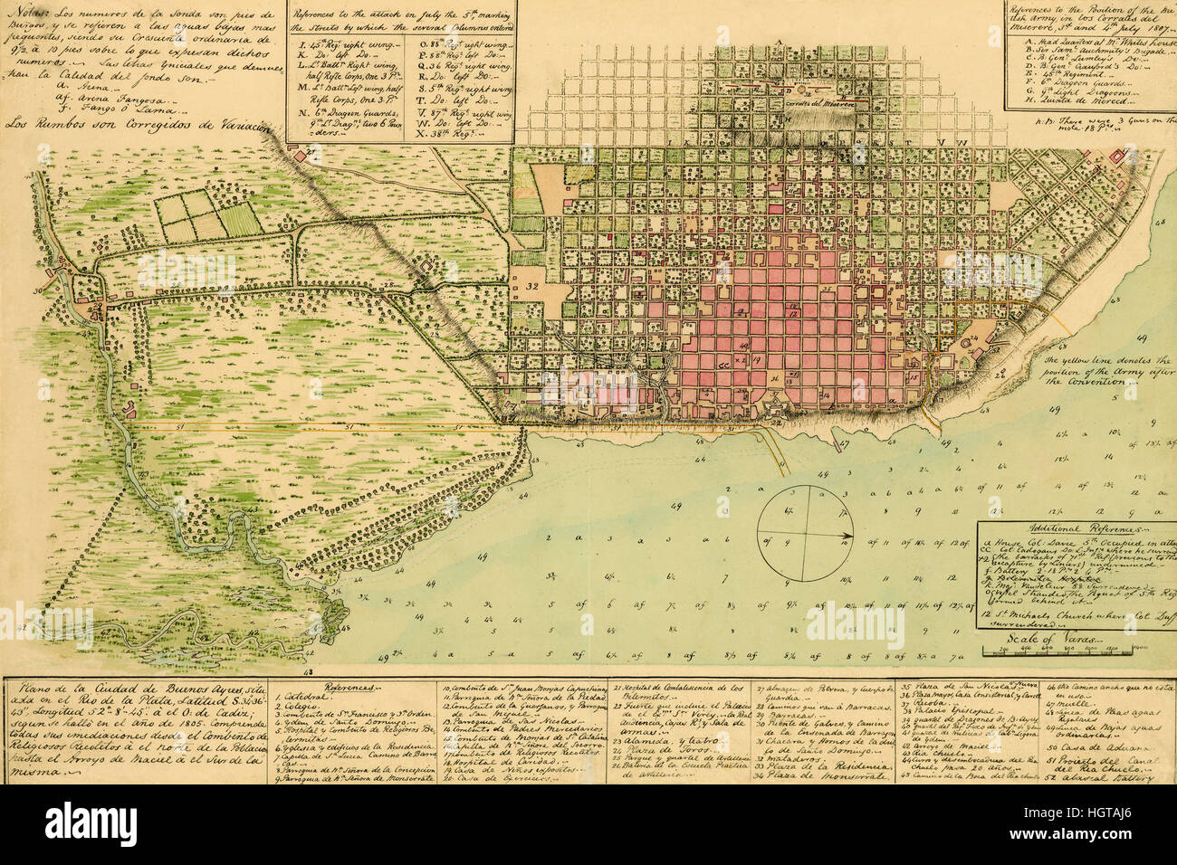 Map of buenos aires 1806 hi-res stock photography and images - Alamy