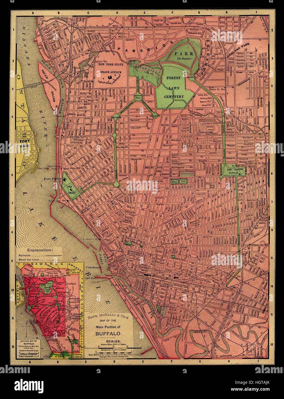 Map city buffalo new hi-res stock photography and images - Alamy