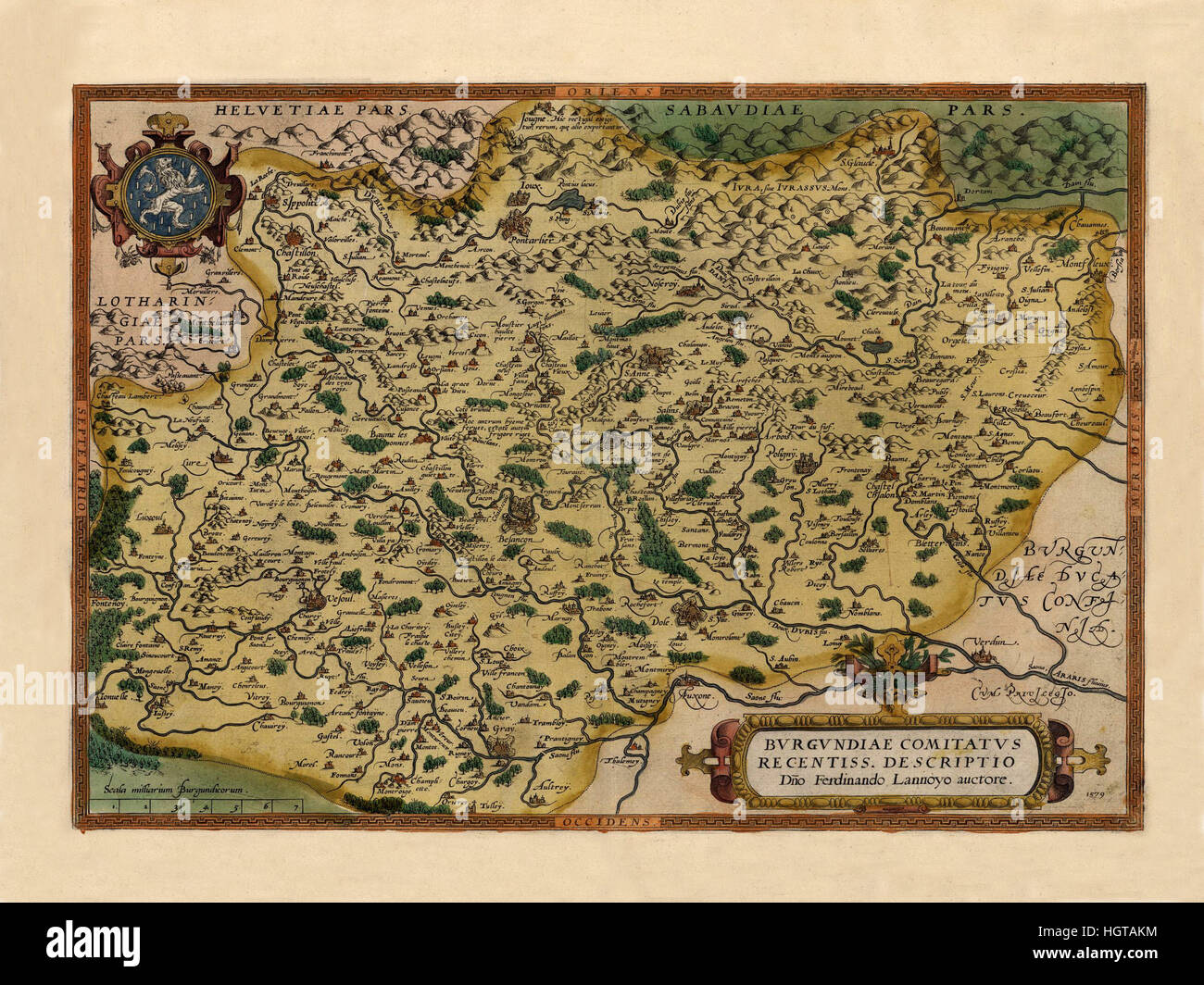 Map of burgundy 1584 hi-res stock photography and images - Alamy