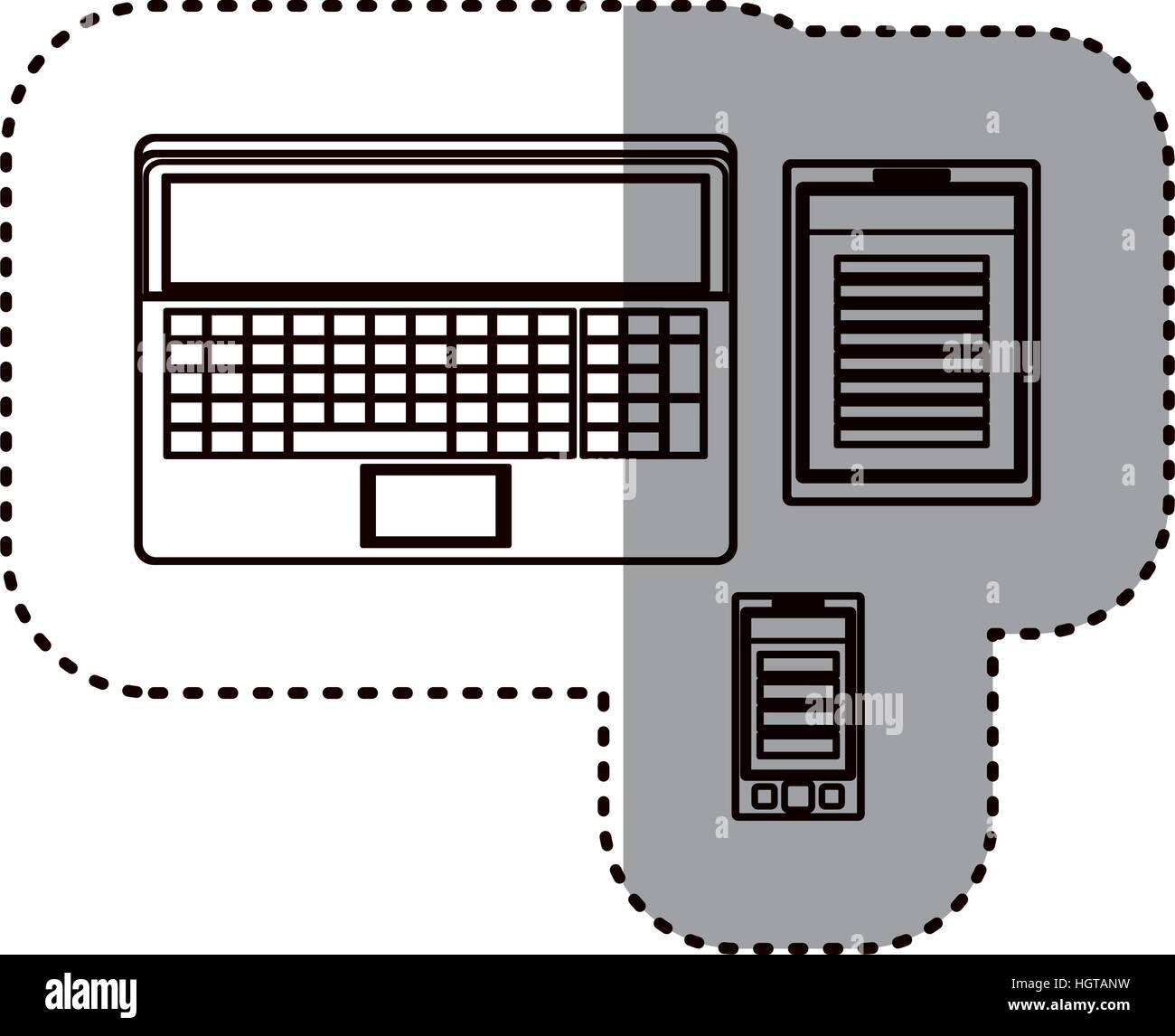 Isolated laptop tablet and smartphone design Stock Vector Image & Art ...