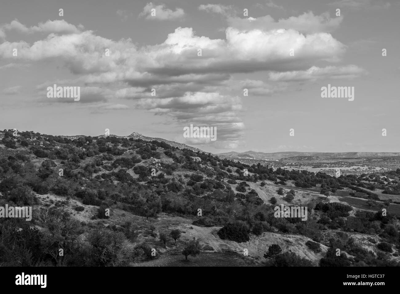 Countryside of Buyukkonuk, the ecological town in northern Cyprus Stock ...