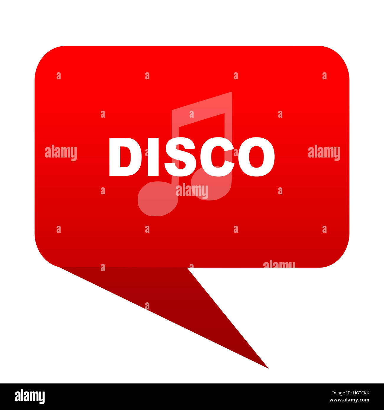 disco music bubble red icon Stock Photo - Alamy