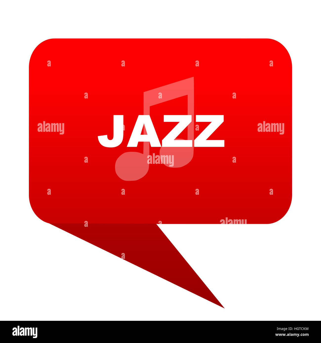 jazz music bubble red icon Stock Photo - Alamy