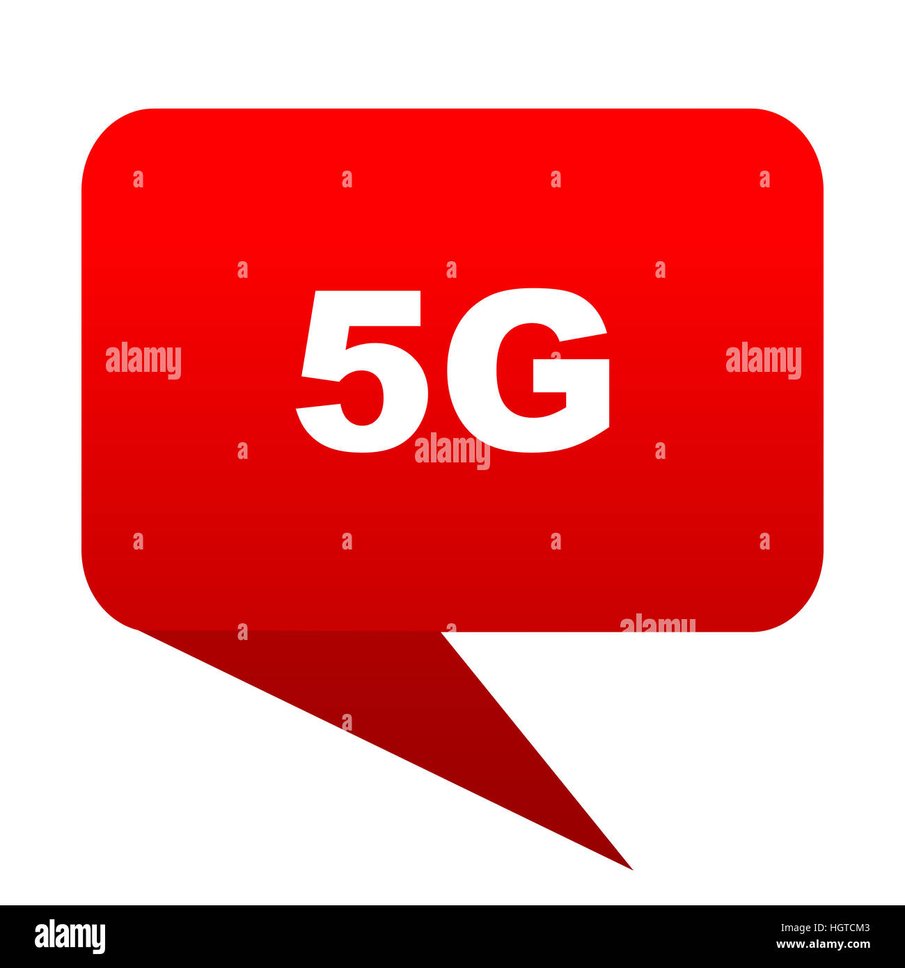 5g bubble red icon Stock Photo - Alamy