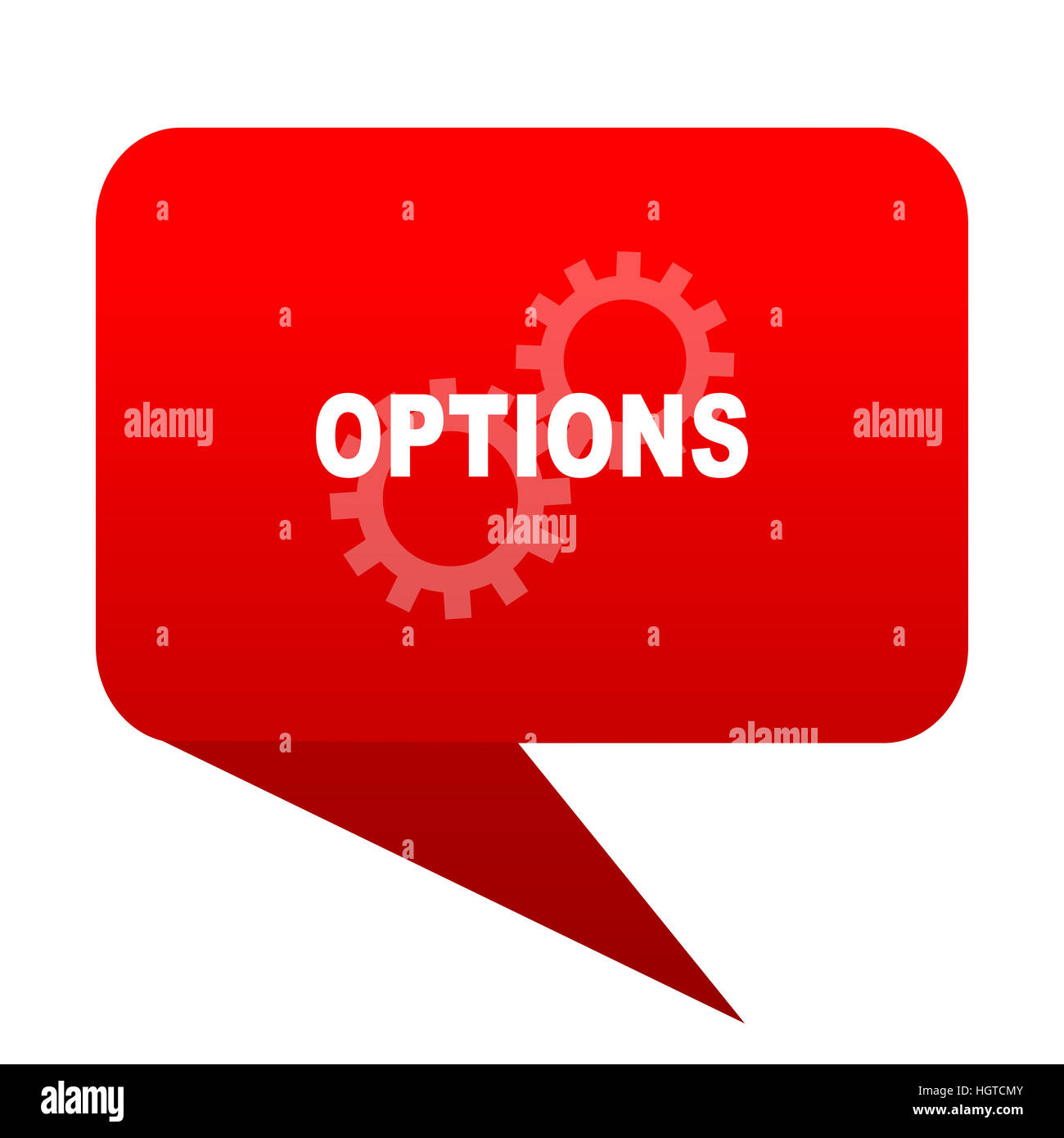 options bubble red icon Stock Photo - Alamy