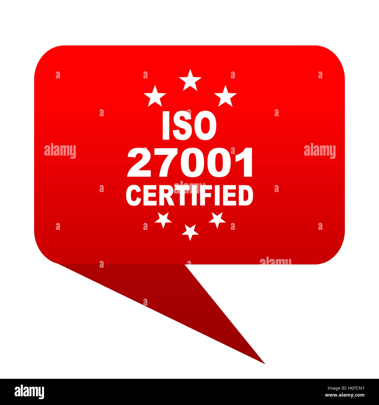 iso 27001 bubble red icon Stock Photo - Alamy