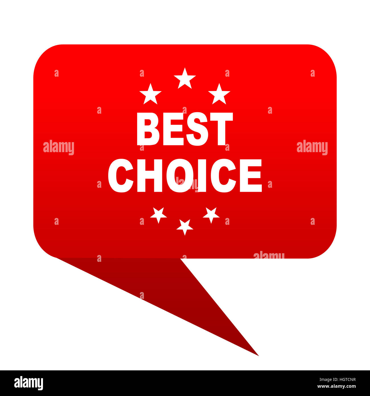 best choice bubble red icon Stock Photo - Alamy
