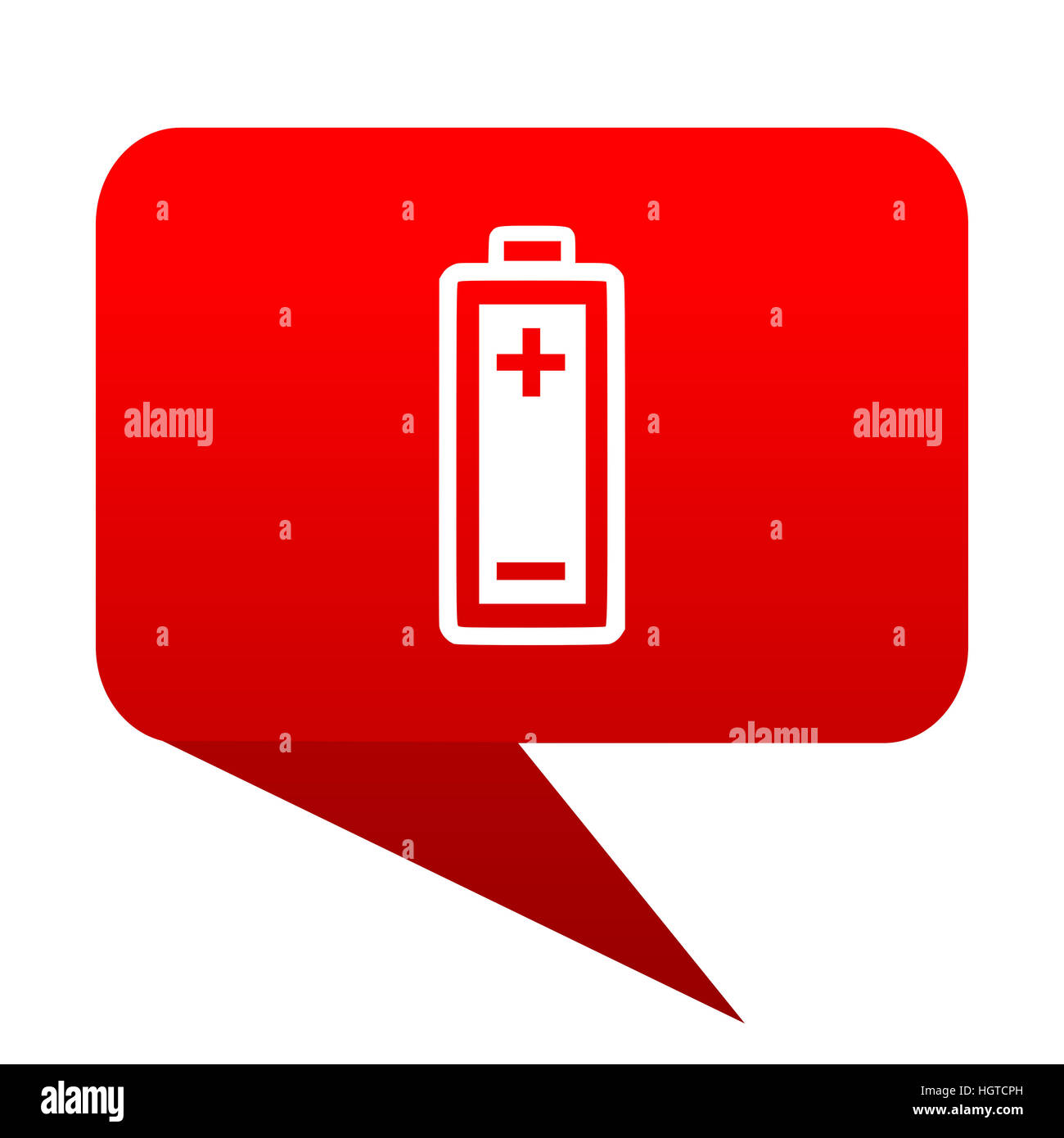 battery bubble red icon Stock Photo - Alamy