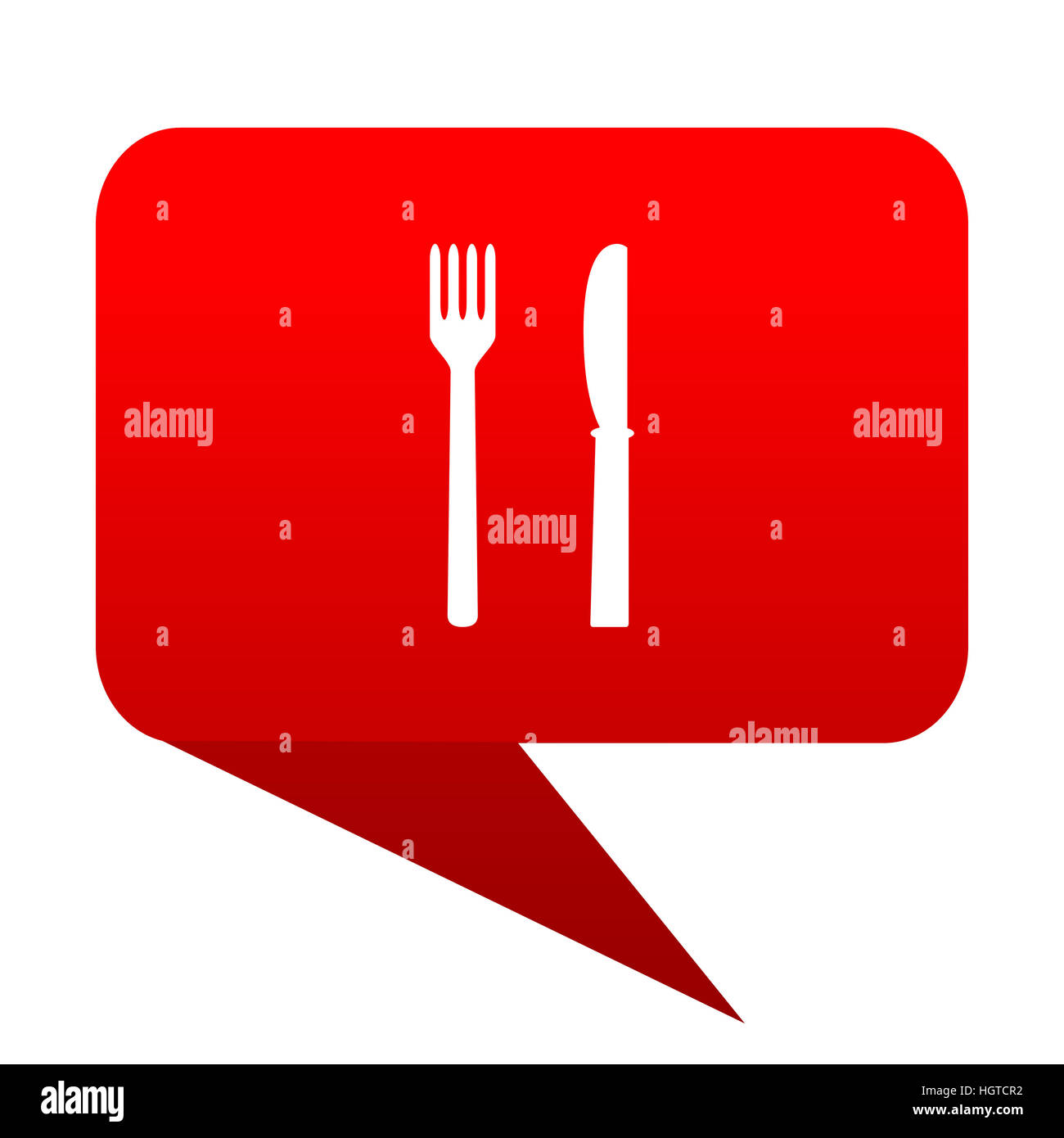 eat bubble red icon Stock Photo - Alamy