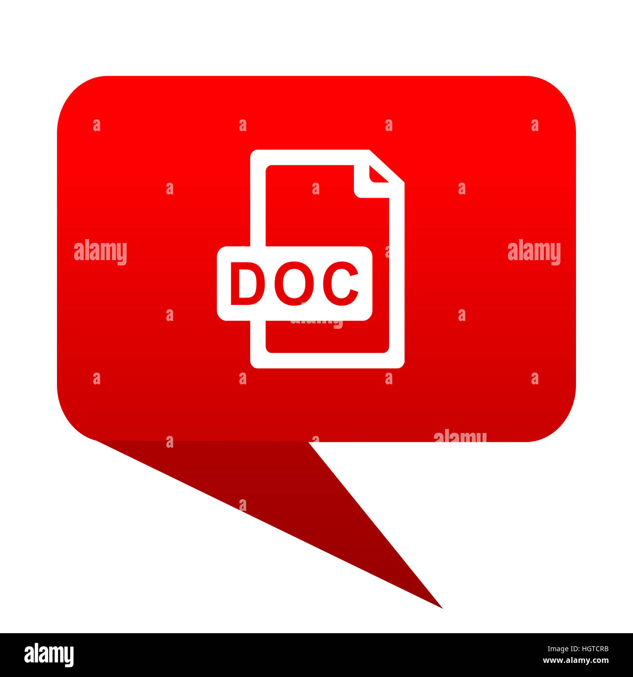 doc file bubble red icon Stock Photo - Alamy