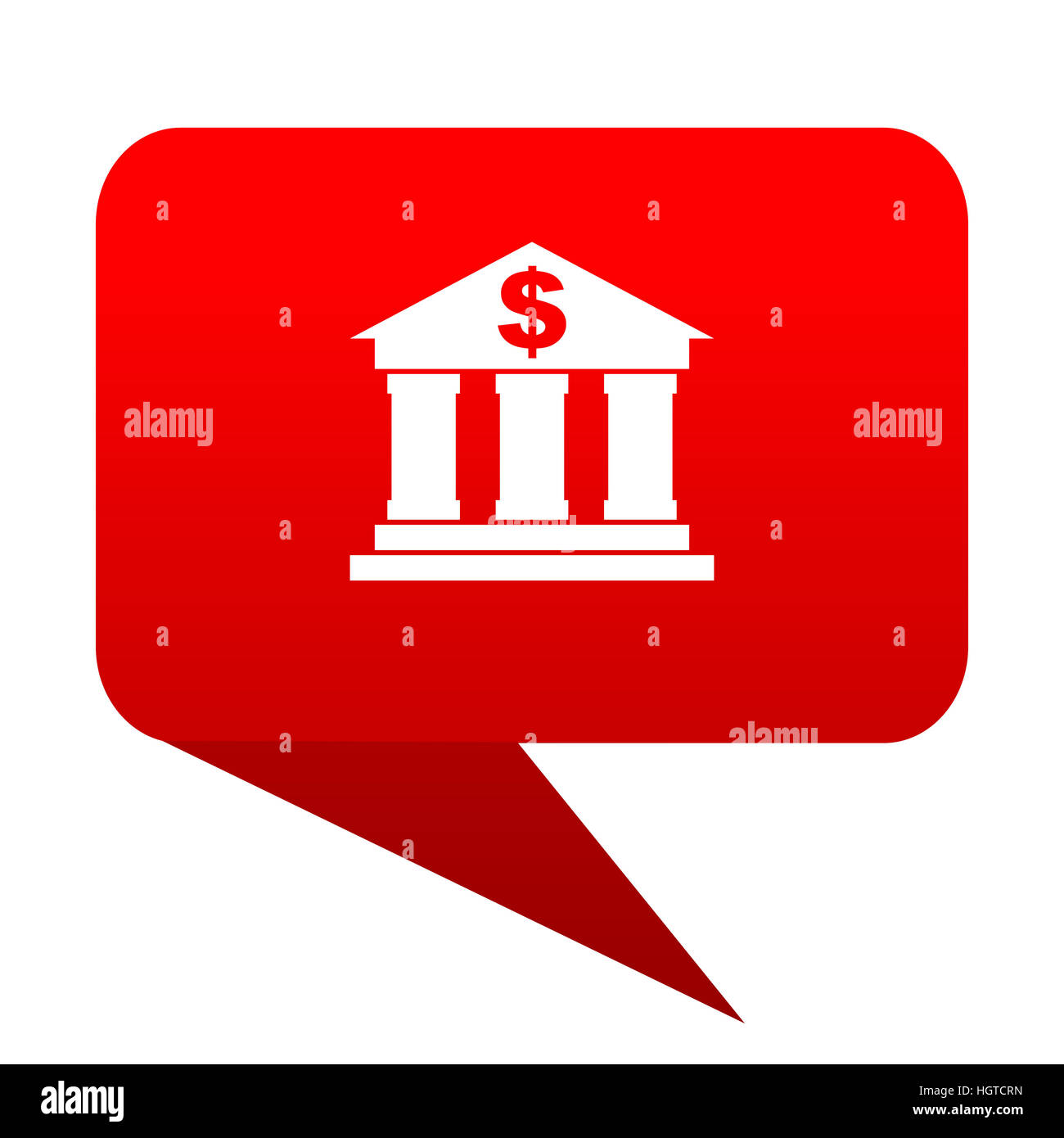 bank bubble red icon Stock Photo - Alamy