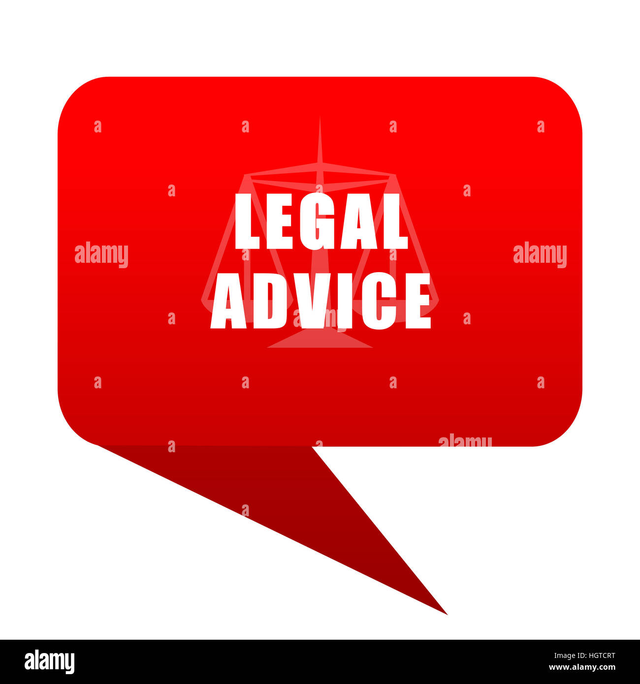 legal advice bubble red icon Stock Photo - Alamy