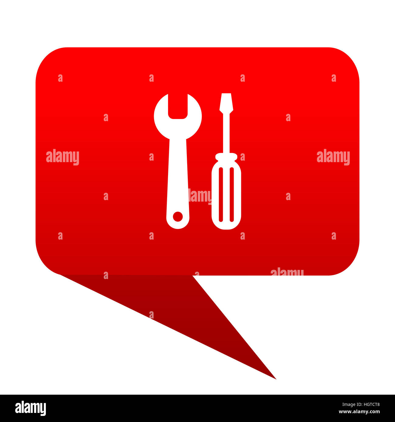 tool bubble red icon Stock Photo - Alamy