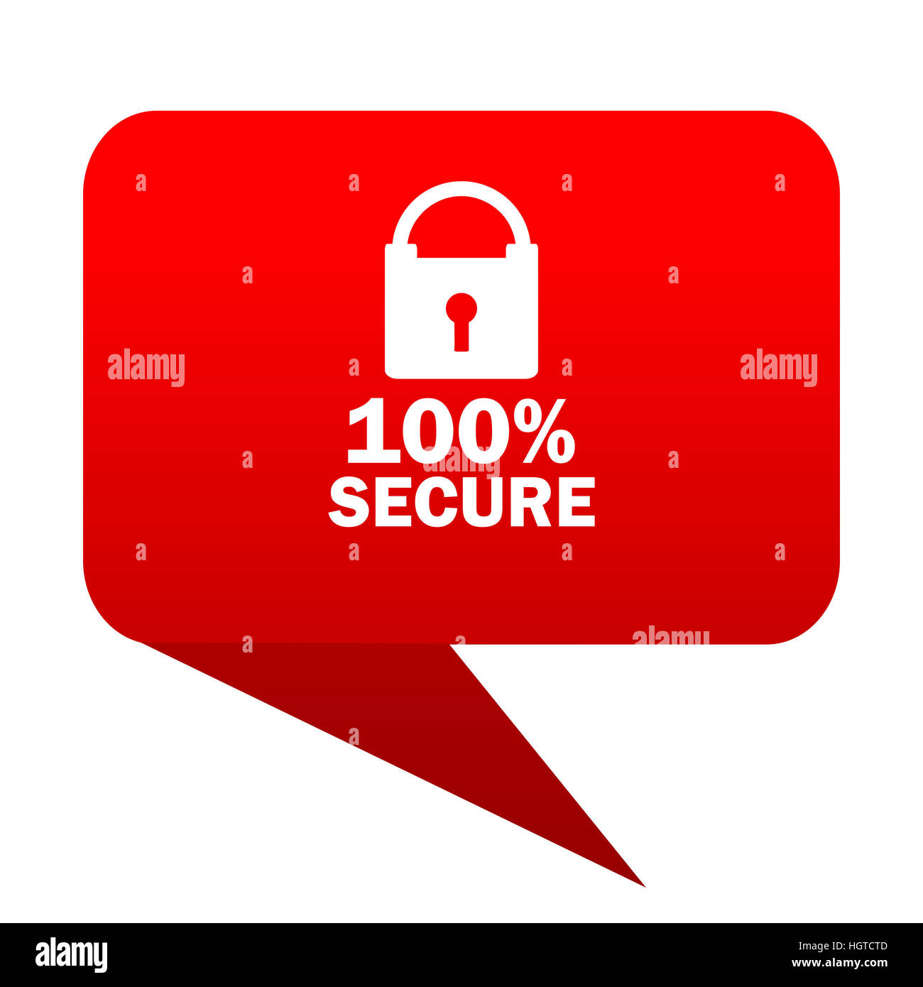 secure bubble red icon Stock Photo - Alamy