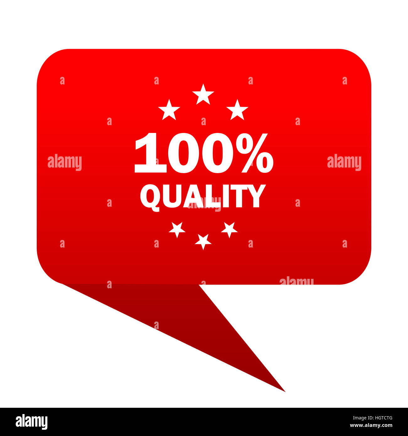 quality bubble red icon Stock Photo - Alamy