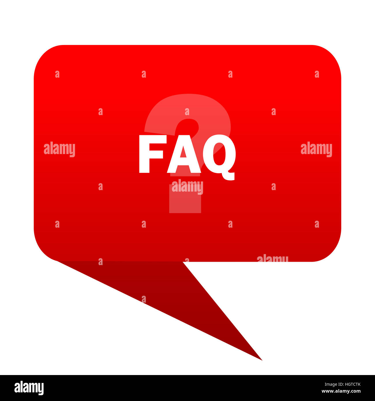 faq bubble red icon Stock Photo - Alamy