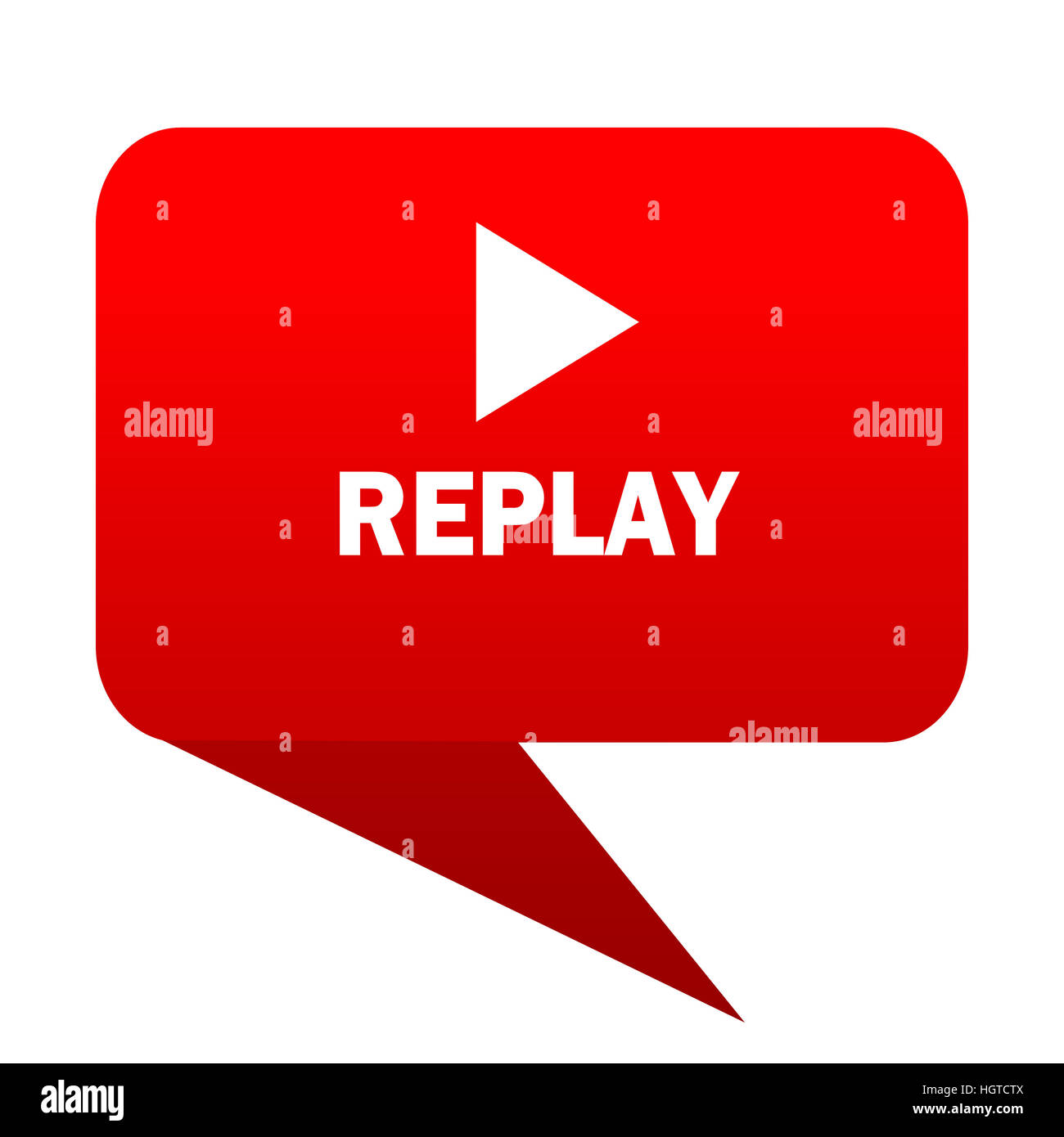 replay bubble red icon Stock Photo - Alamy