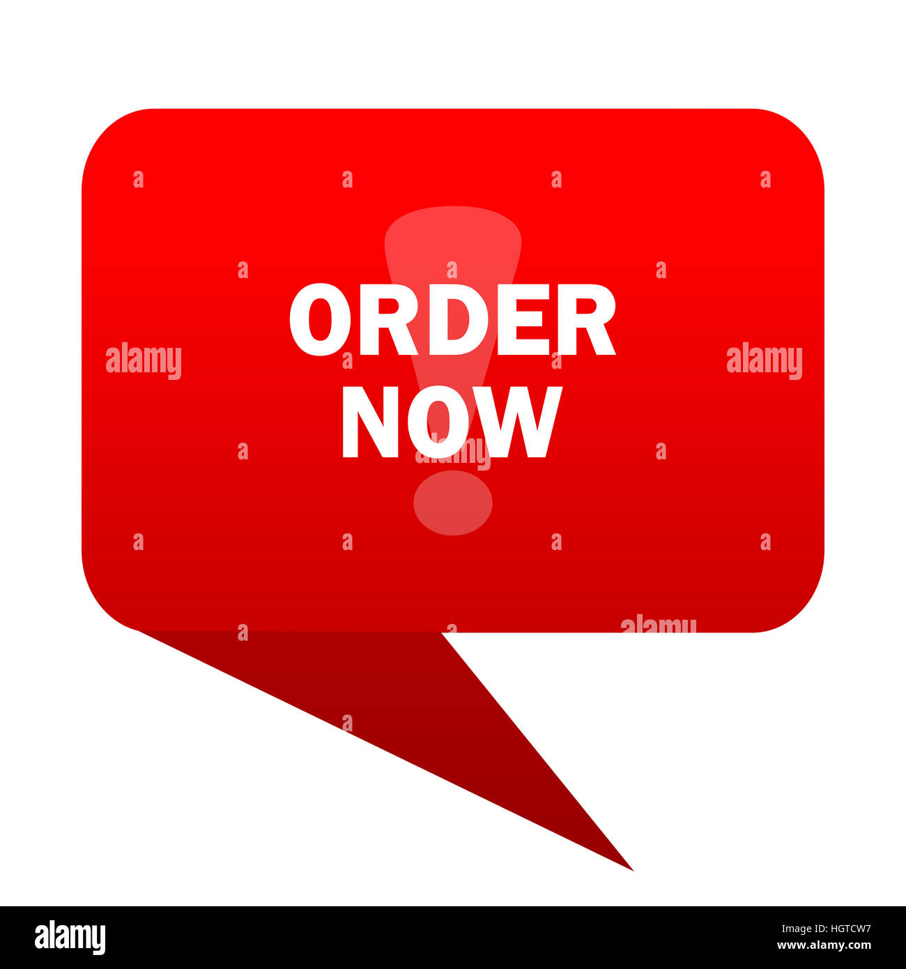 order now bubble red icon Stock Photo - Alamy