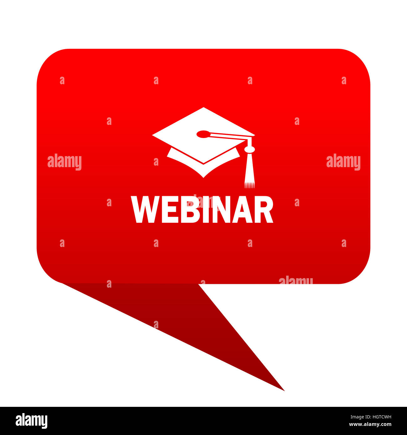 webinar bubble red icon Stock Photo - Alamy