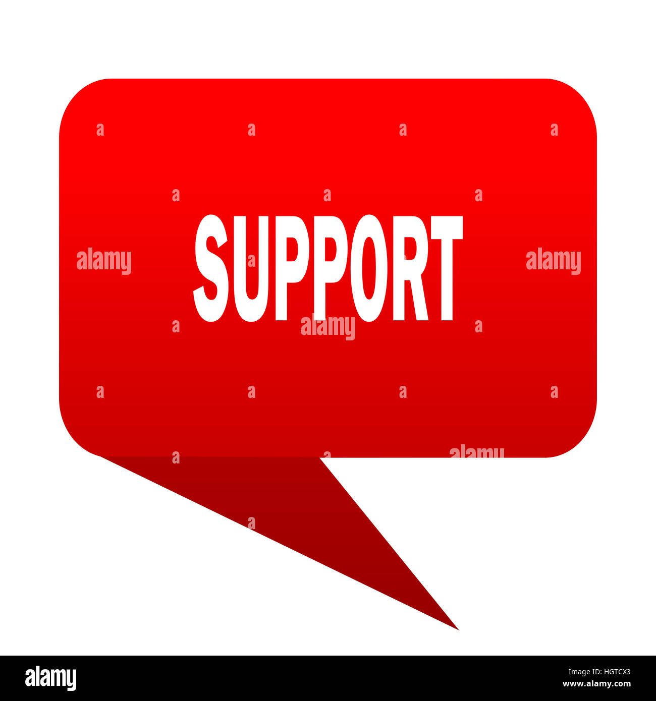 support bubble red icon Stock Photo - Alamy