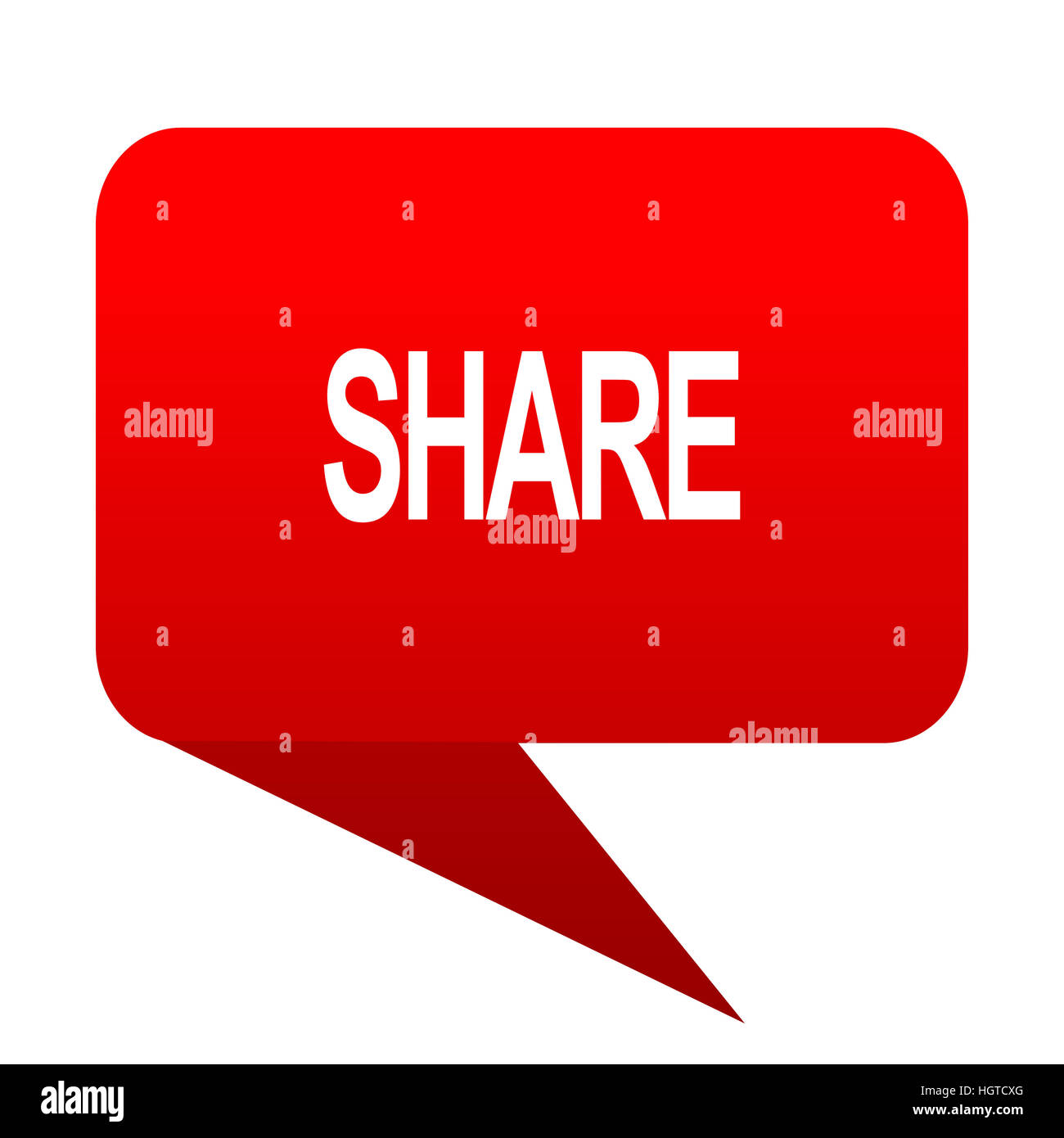 share bubble red icon Stock Photo - Alamy
