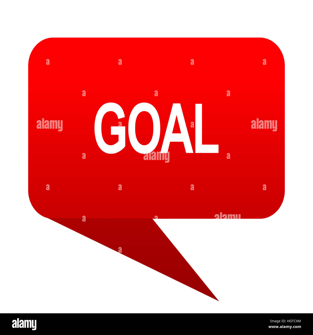 goal bubble red icon Stock Photo - Alamy