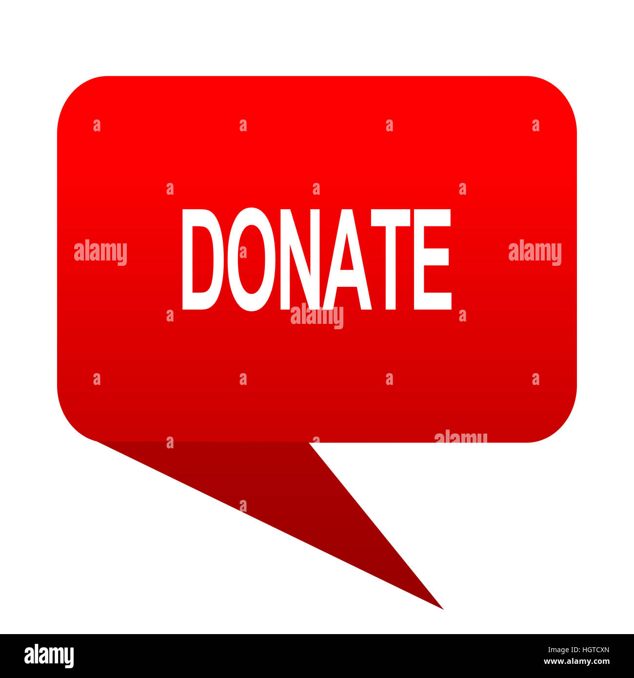 donate bubble red icon Stock Photo - Alamy