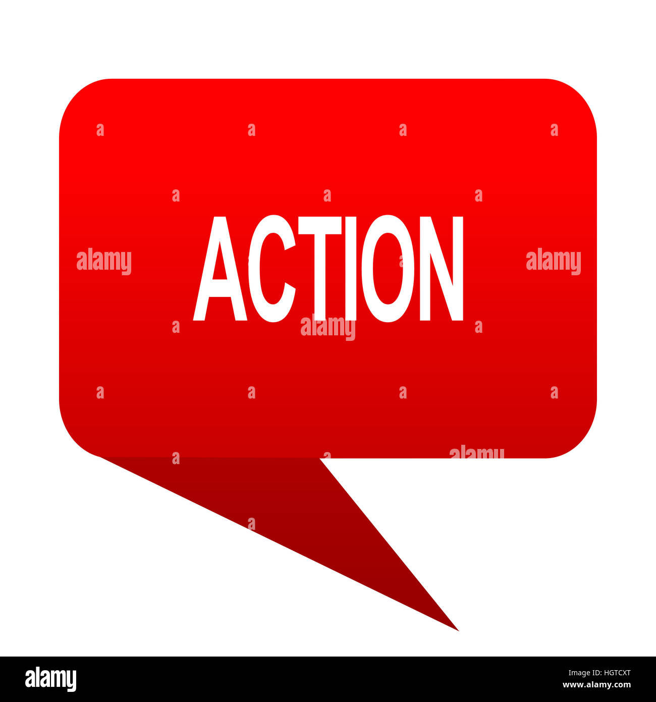 action bubble red icon Stock Photo - Alamy
