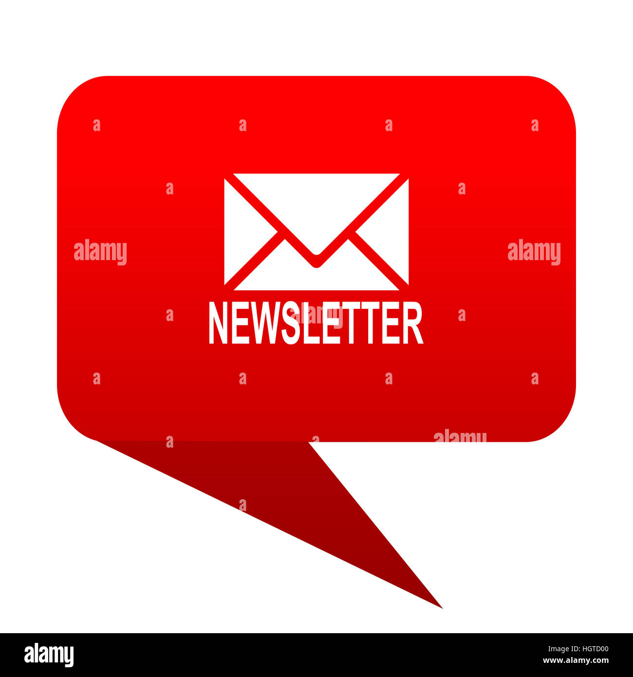 newsletter bubble red icon Stock Photo - Alamy