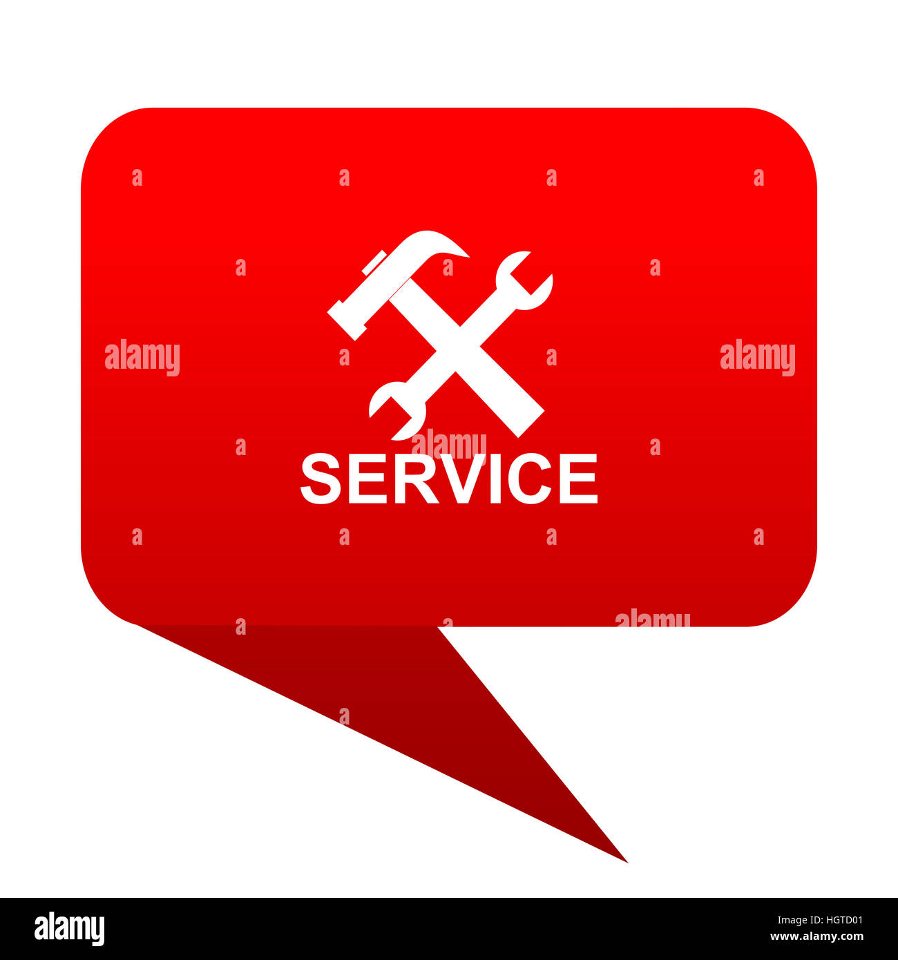 service bubble red icon Stock Photo - Alamy