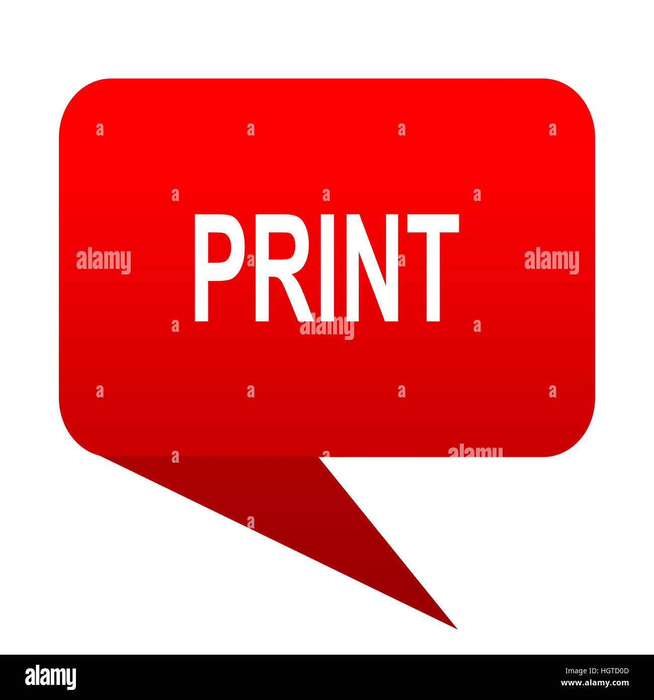 Print Bubble Red Icon Stock Photo Alamy