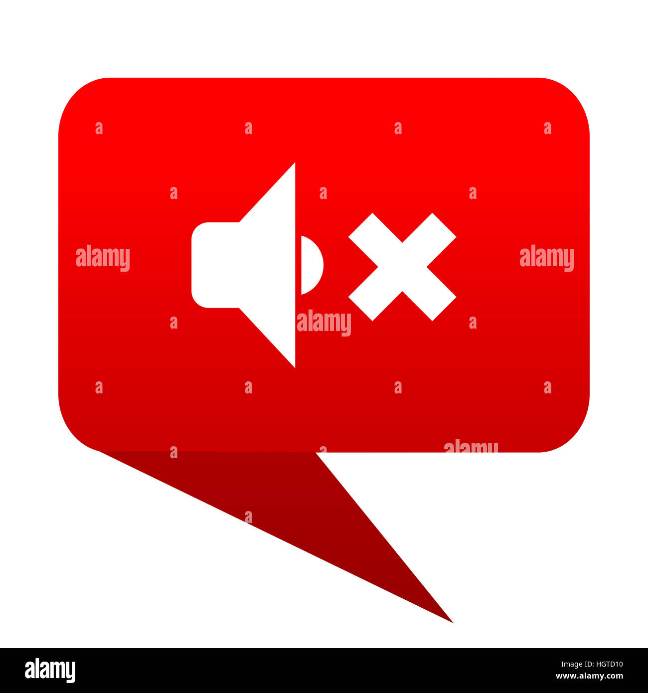 speaker volume bubble red icon Stock Photo - Alamy