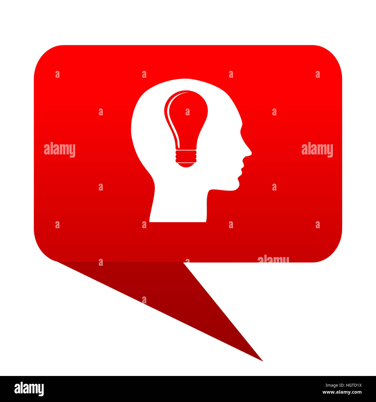head bubble red icon Stock Photo - Alamy