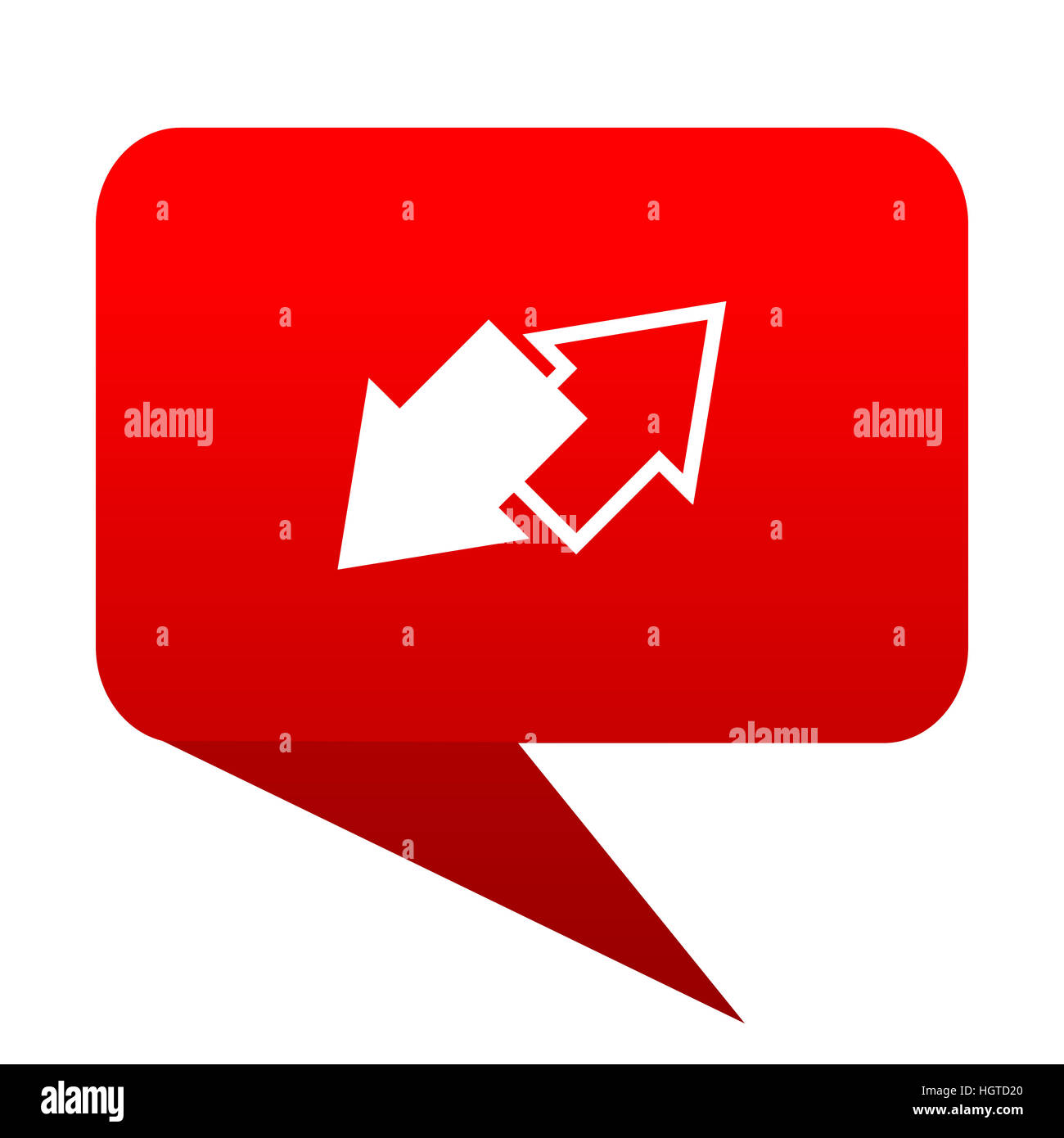 exchange bubble red icon Stock Photo - Alamy