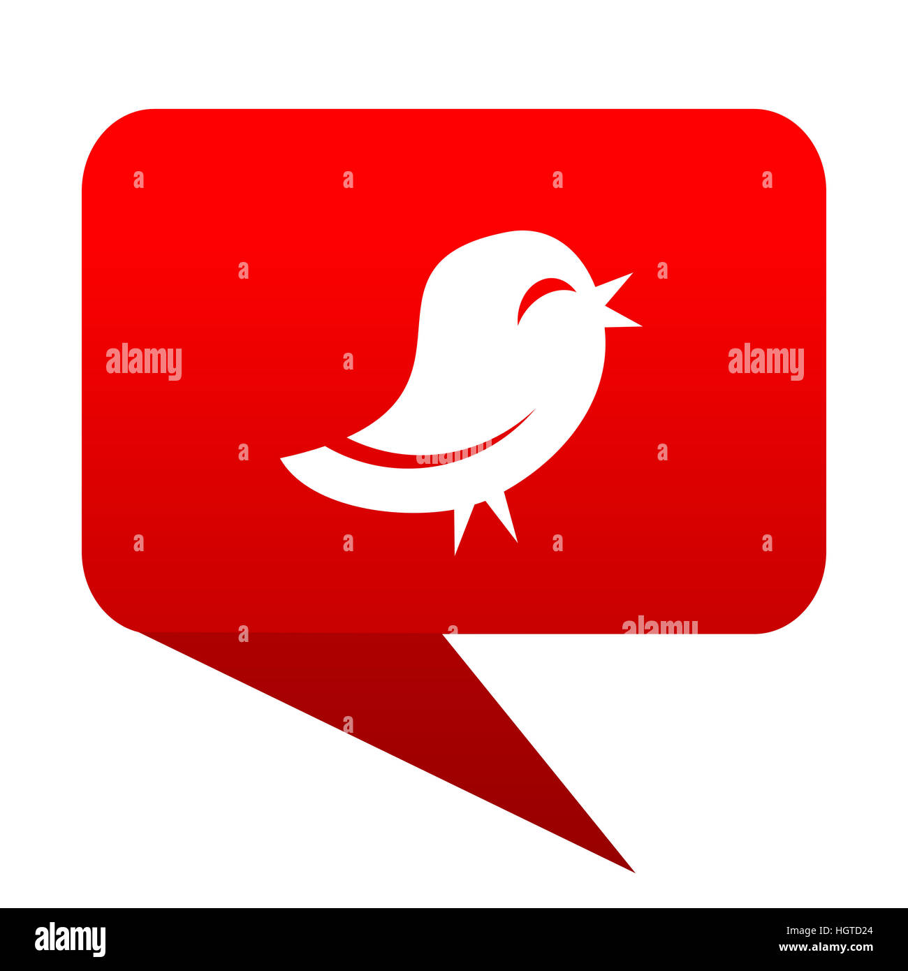 twitter bubble red icon Stock Photo - Alamy