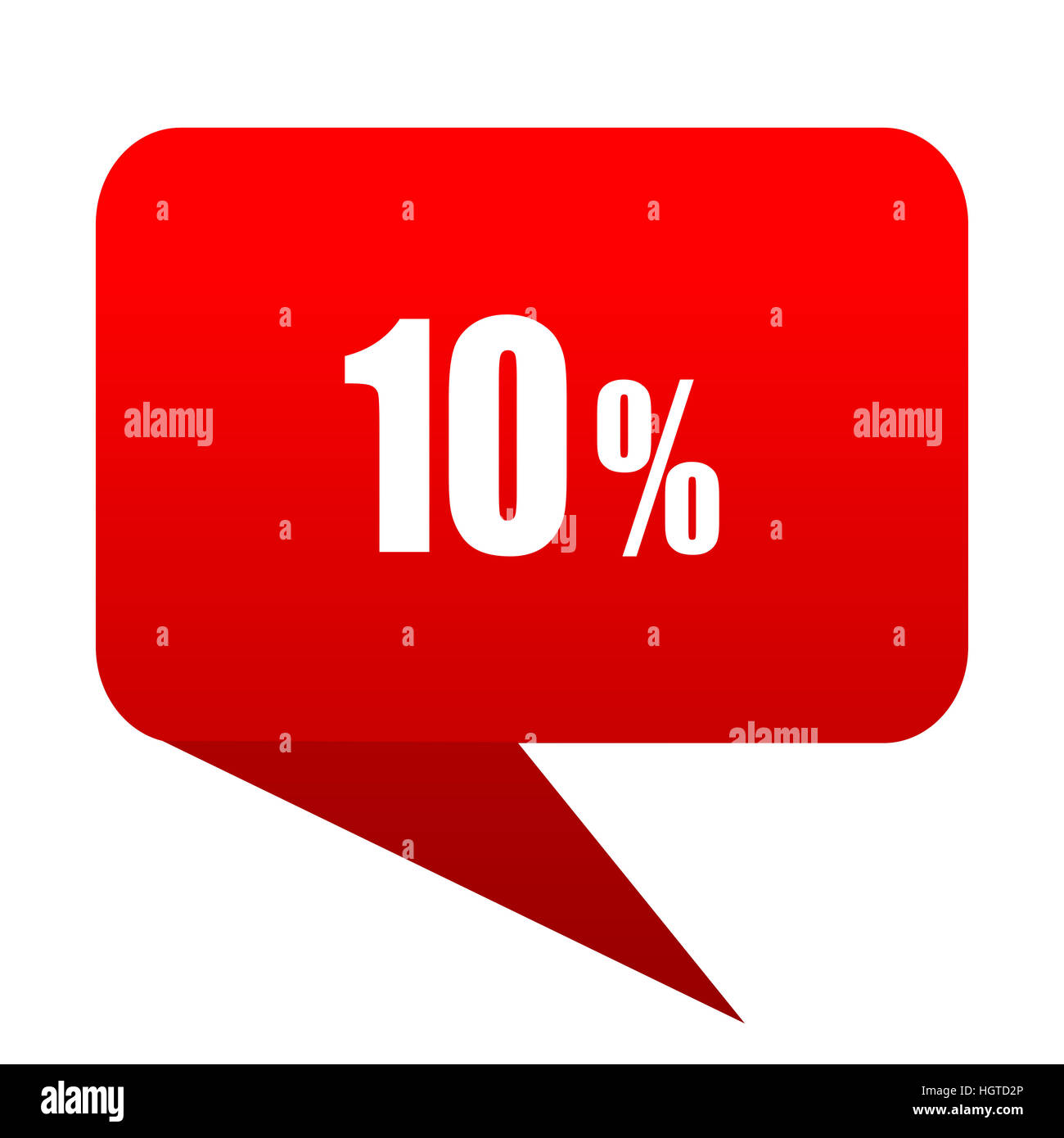 10 percent bubble red icon Stock Photo - Alamy