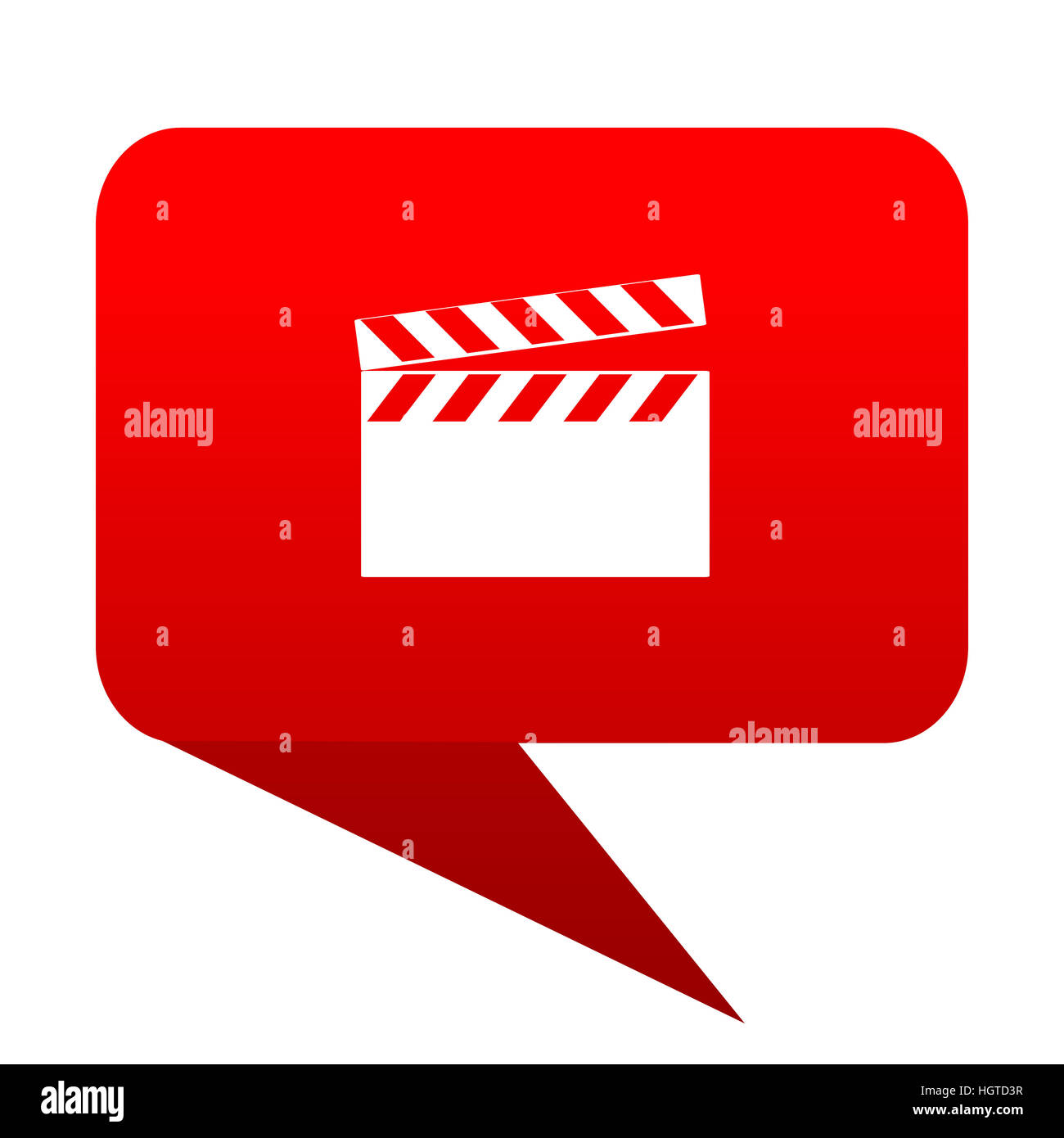 video bubble red icon Stock Photo - Alamy