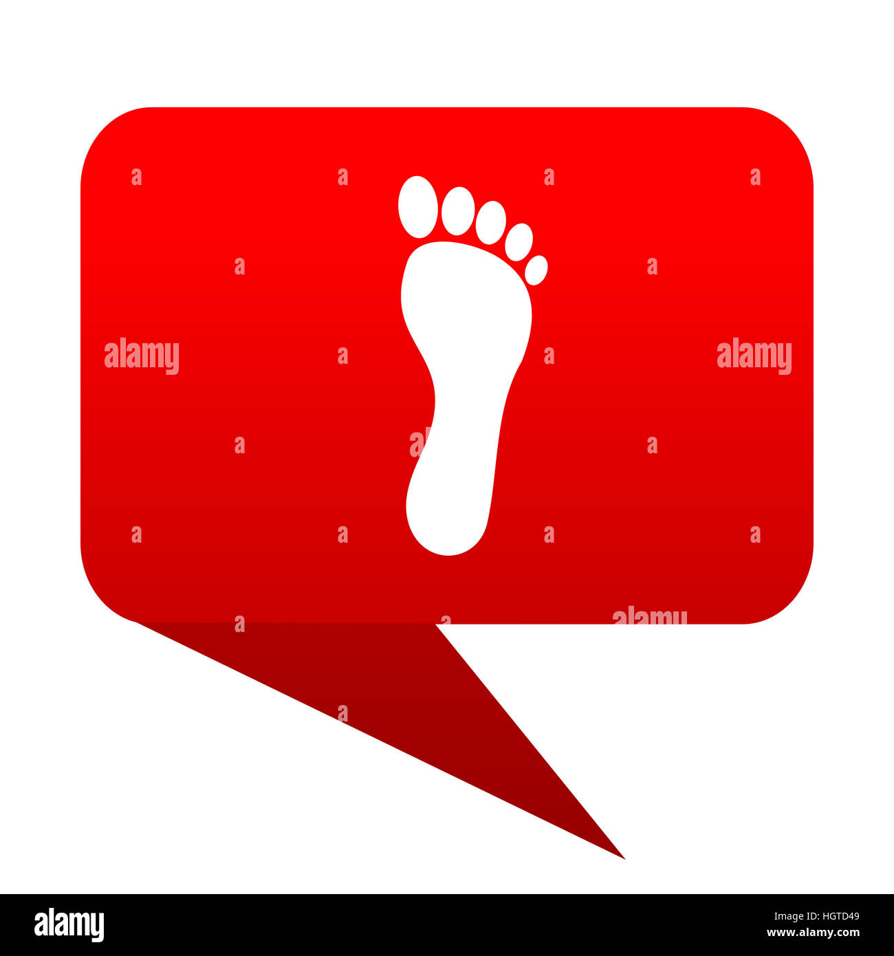 foot bubble red icon Stock Photo - Alamy
