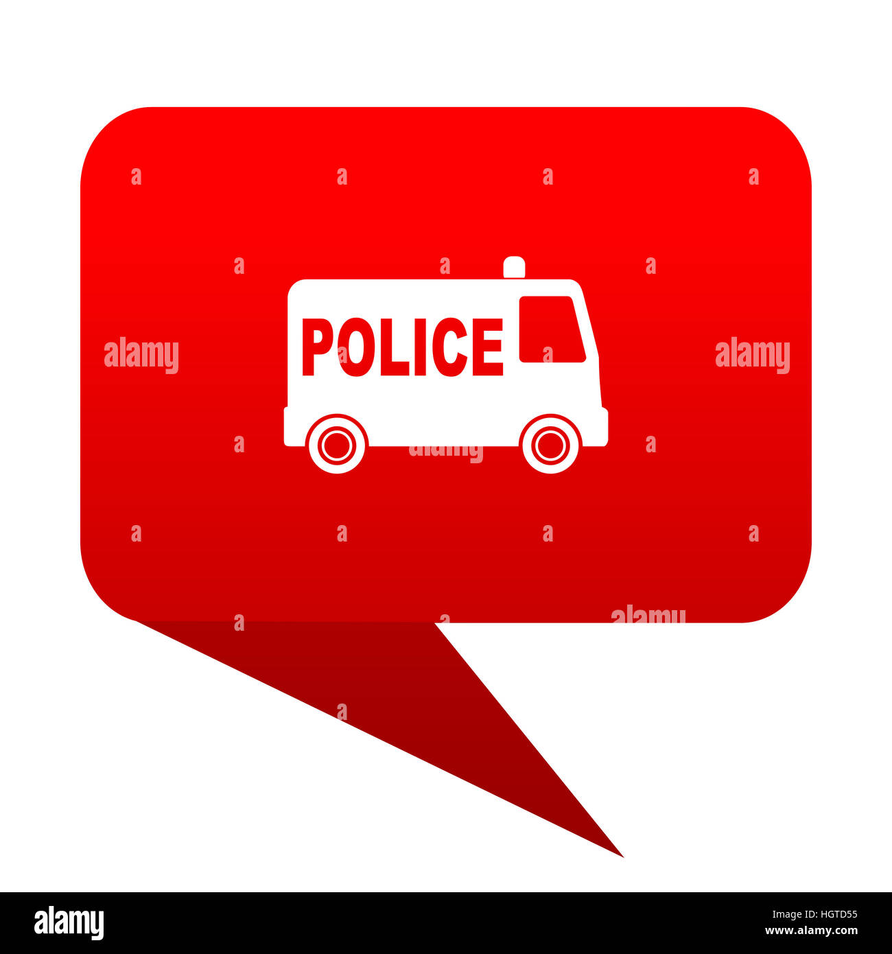 police bubble red icon Stock Photo - Alamy
