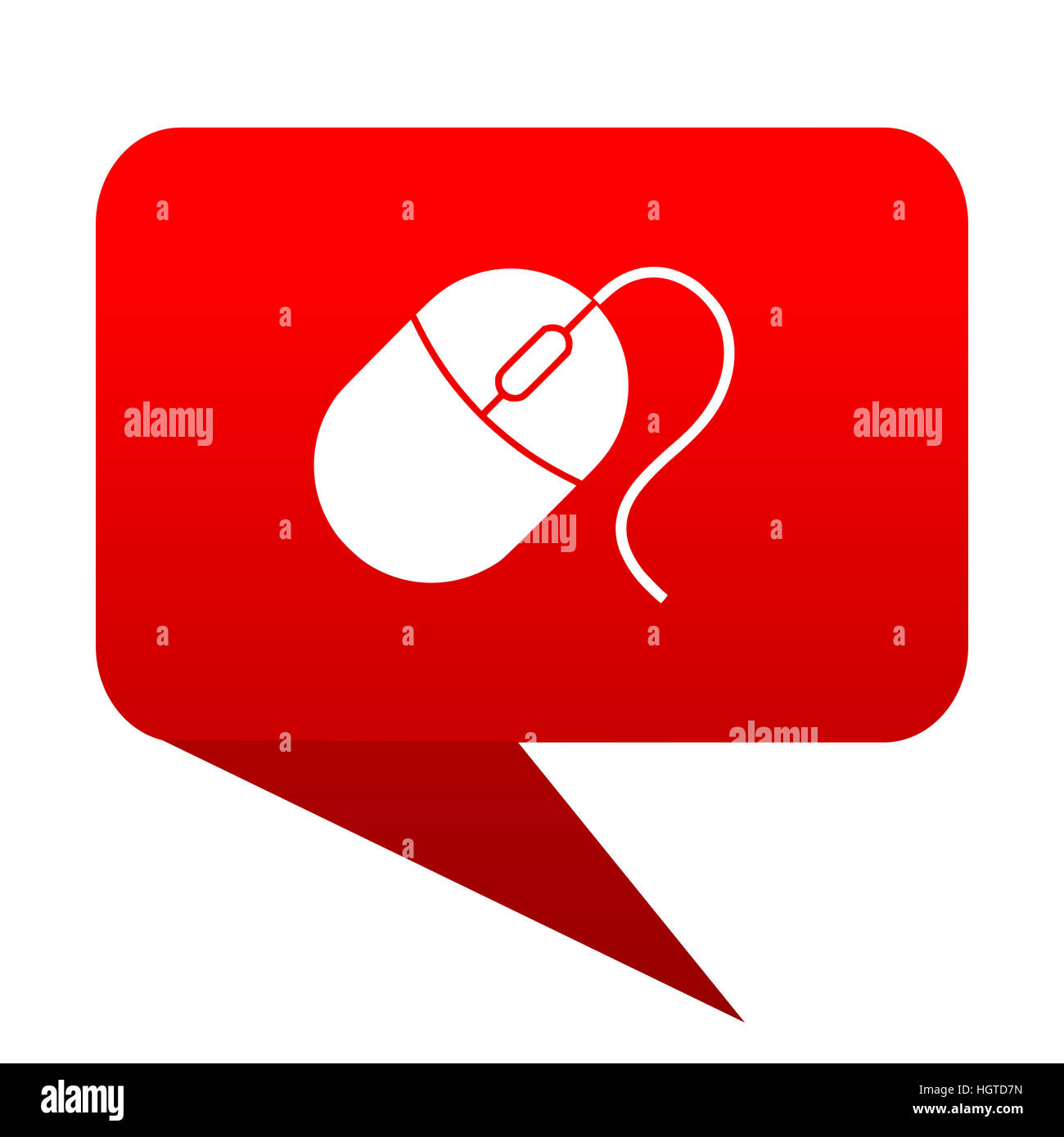 mouse bubble red icon Stock Photo - Alamy